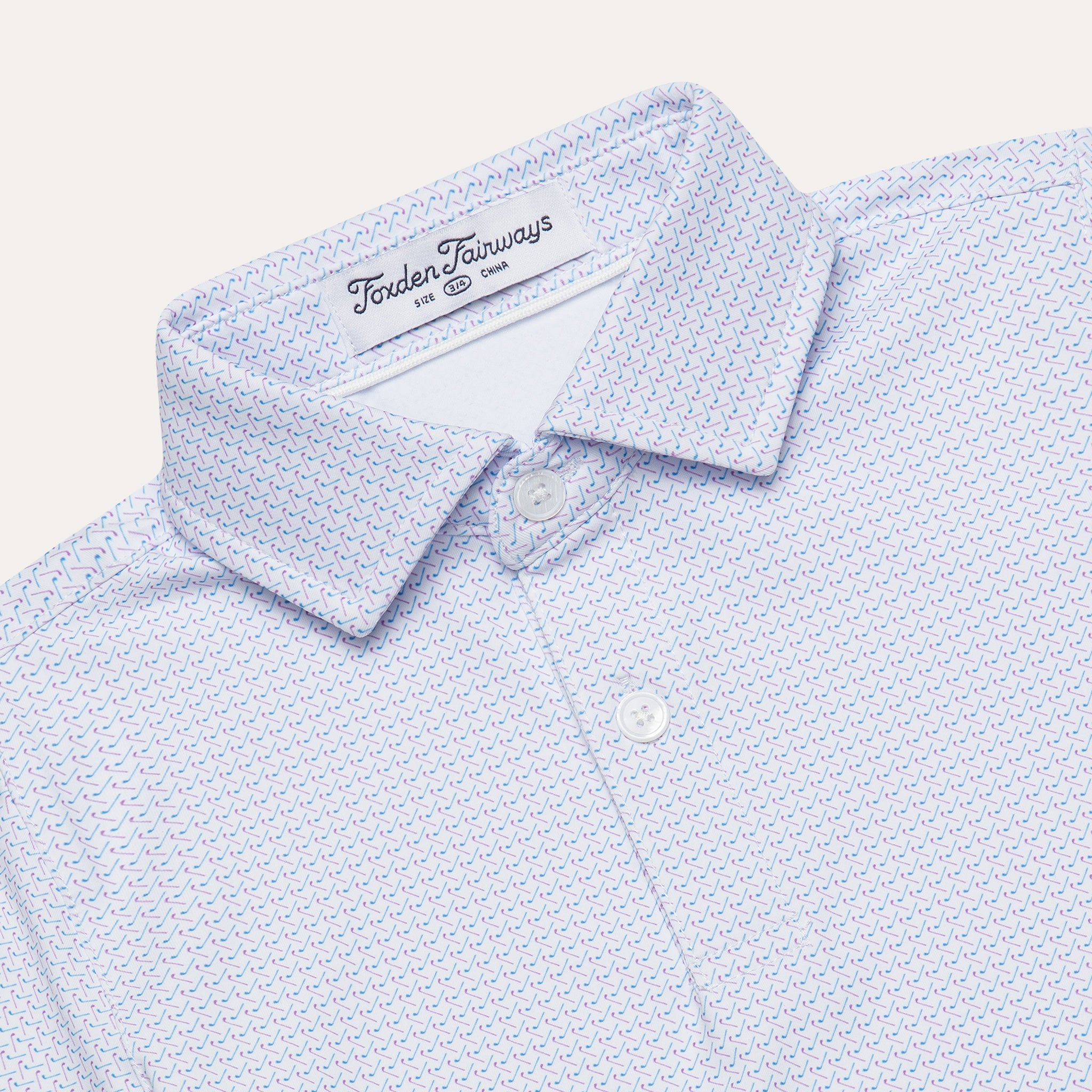 The Clubhouse Print: Blue & Purple – Foxden Fairways